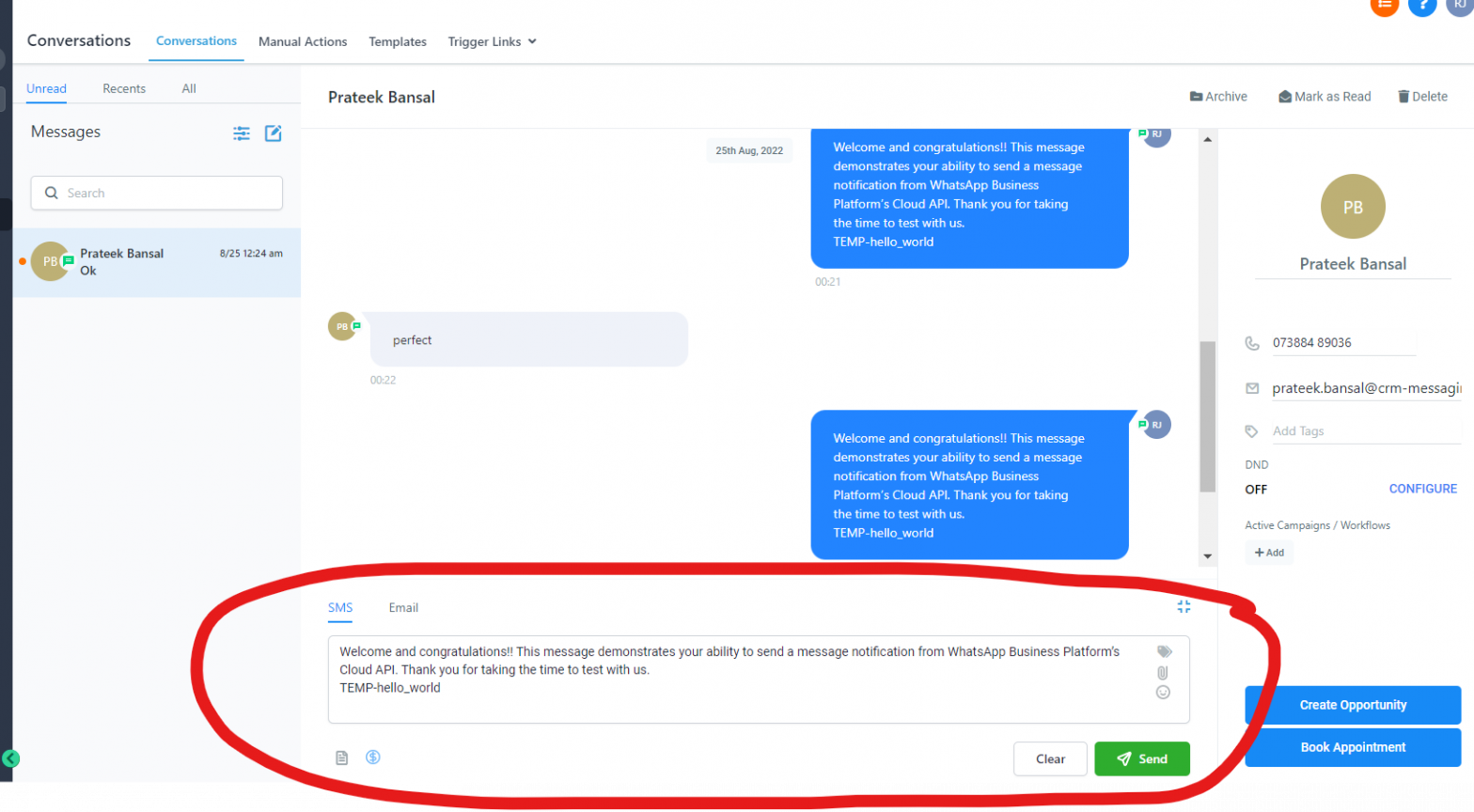How To Send WhatsApp Templates In GHL Native Conversations? - CRM Messaging