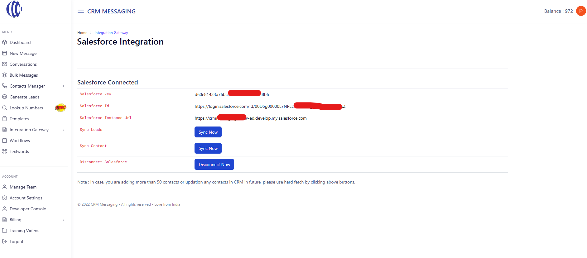 Setup And Registration Crm Messaging
